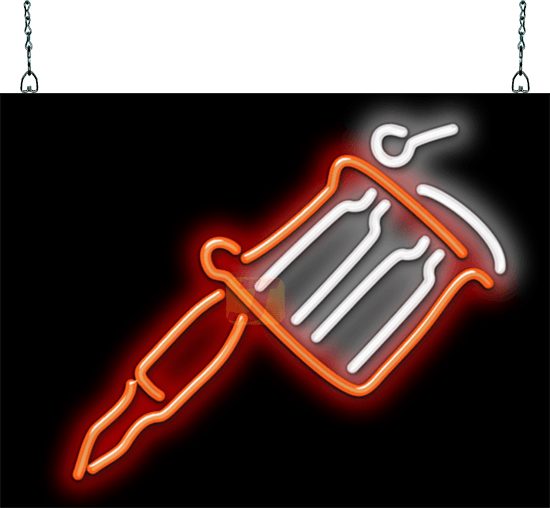 Tattoo Machine Neon Sign - Tattoo (550x508), Png Download