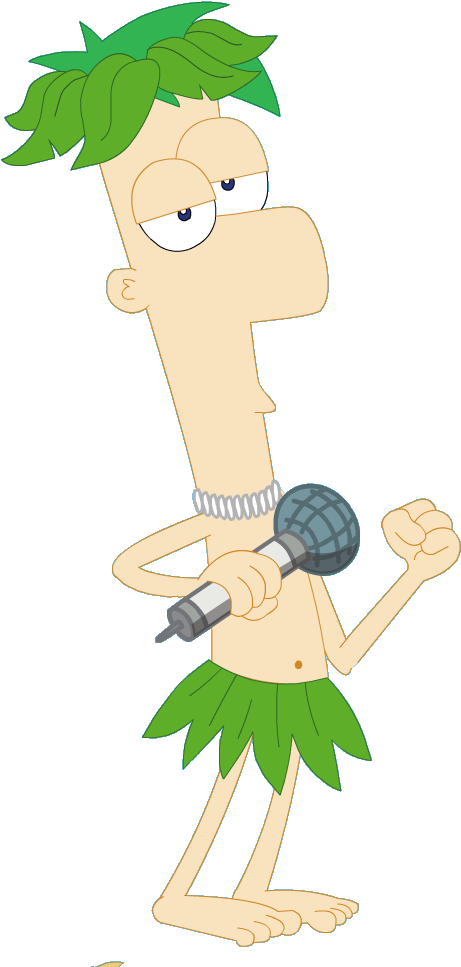 Ferb Hawaiian Garb - Phineas And Ferb Transparent Background (500x988 ...