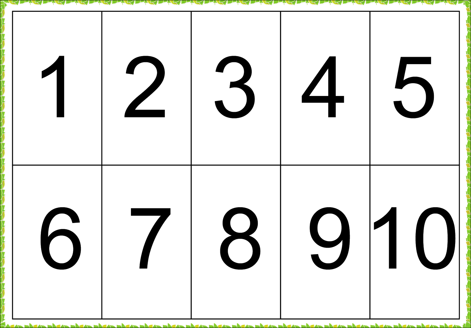 Download 1 To 10 Numbers Free Picture Png - Numbers 1 10 Printable ...