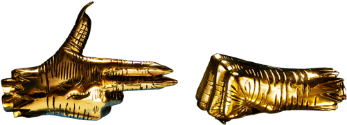 Rtj Pistol & Fist - Run The Jewels 3 Logo (567x259), Png Download
