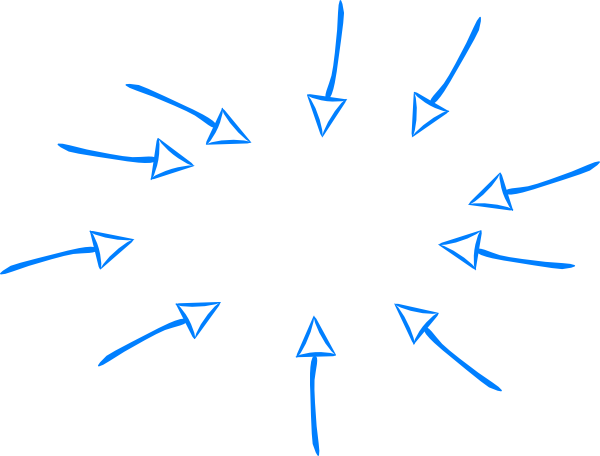 Circle Of Arrows Pointing (600x456), Png Download