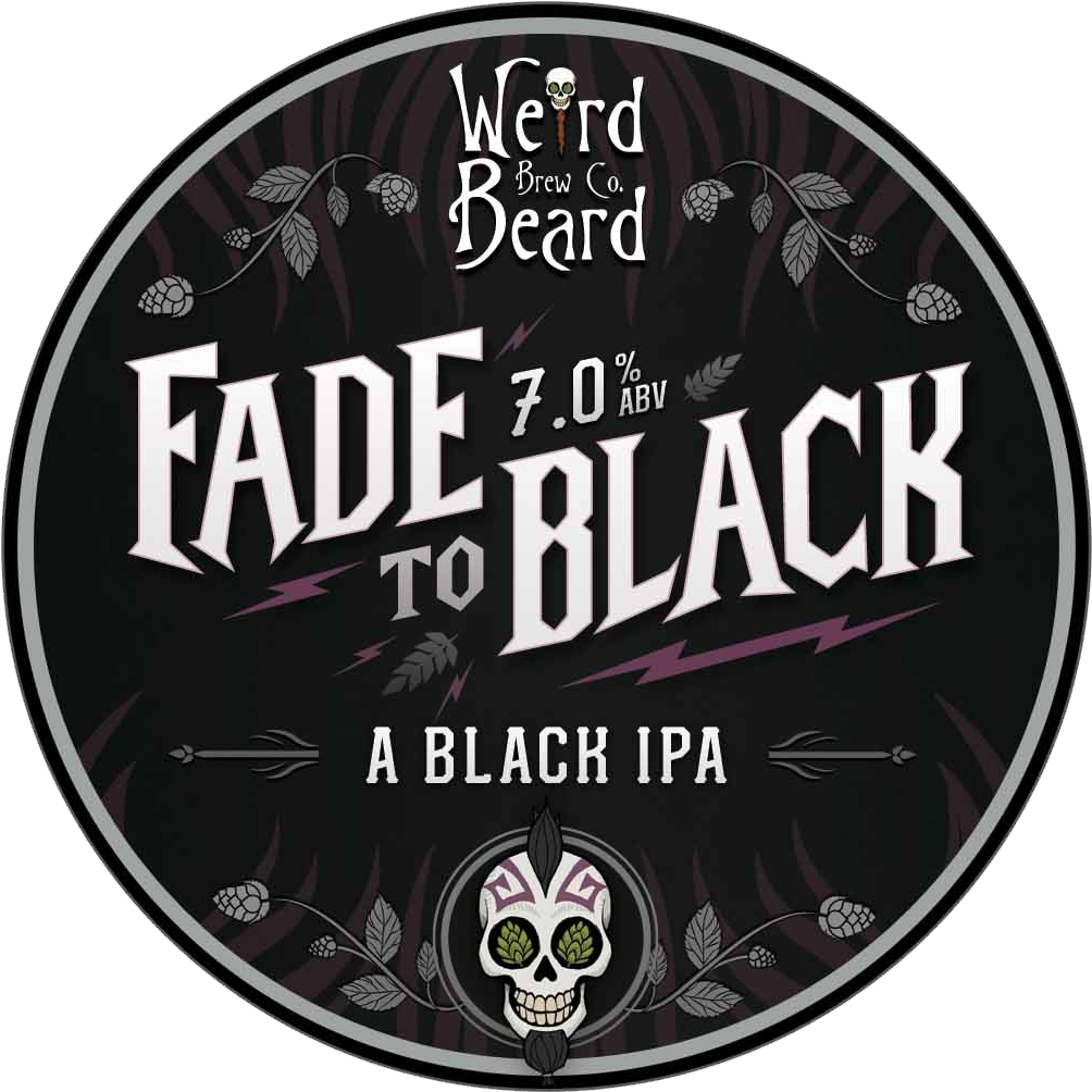 Weird Beard Fade To Black (1128x1113), Png Download