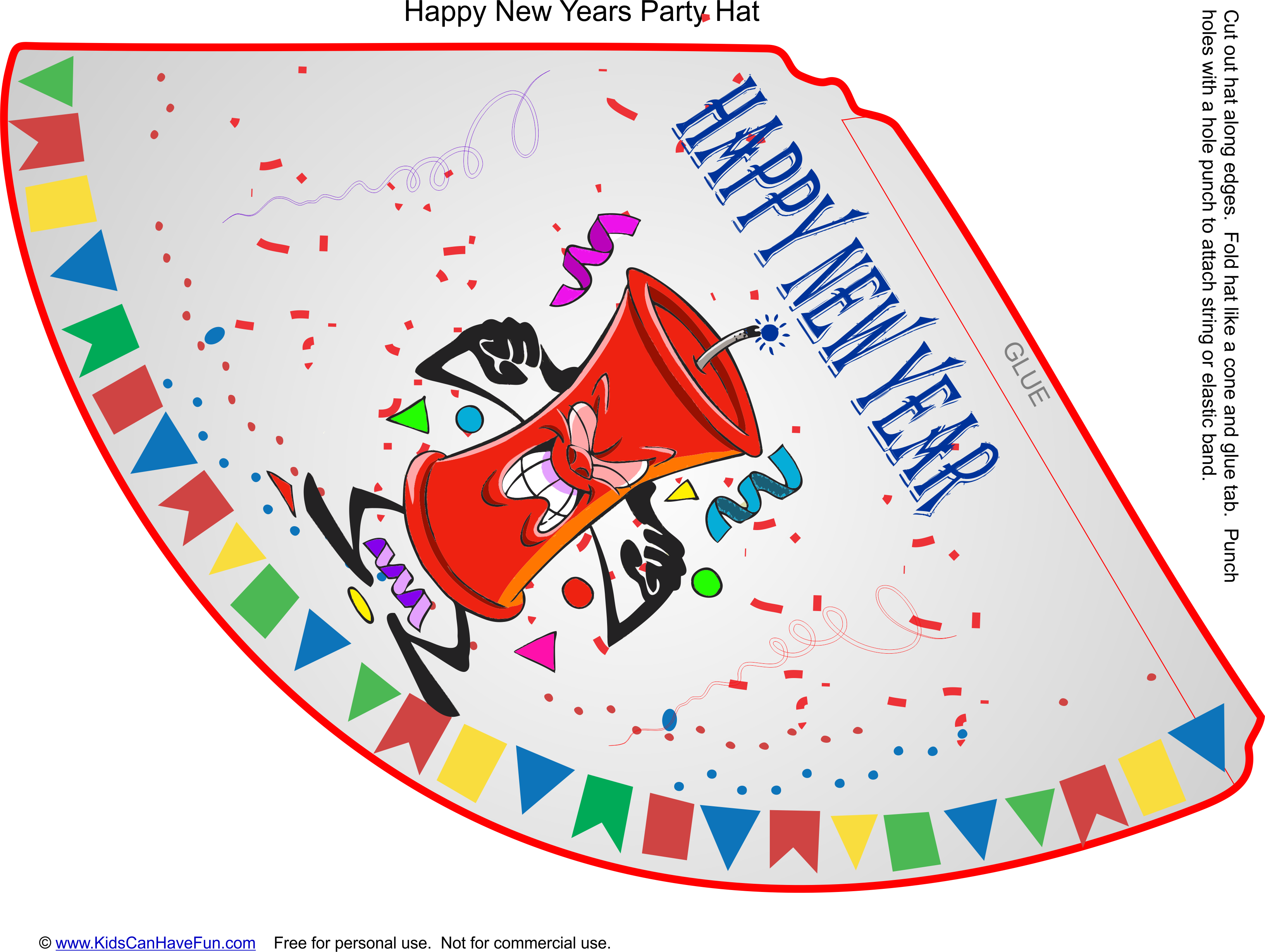 Happy New Year Party Hat Http - Illustration (3265x2457), Png Download