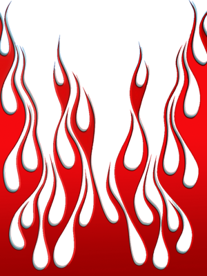 Psd Detail - Red Flames Transparent (300x400), Png Download