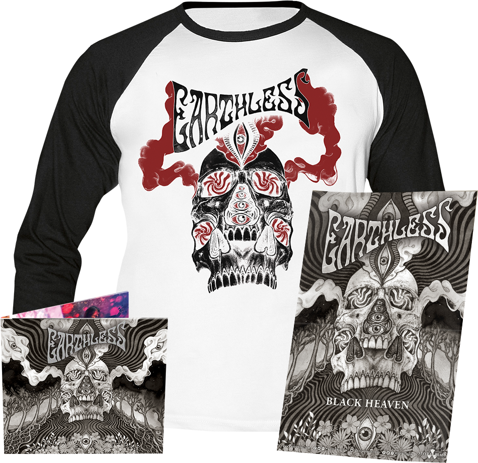 Black Heaven Baseball Shirt Cd-digi Poster - Black Heaven Earthless T ...