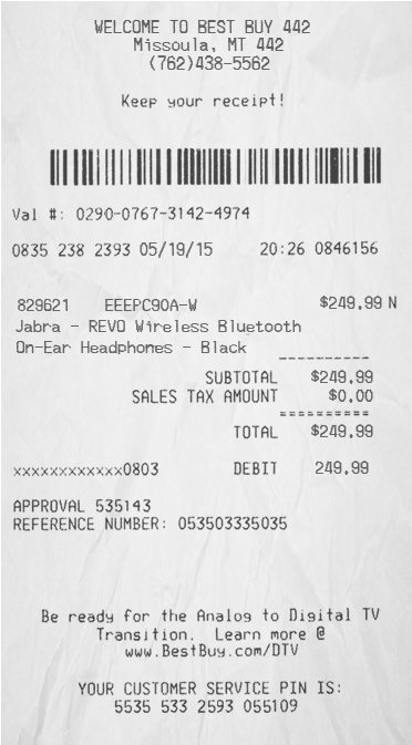Download Best Buy Tv Receipt 2018 | Transparent PNG Download | SeekPNG