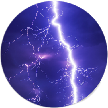 Lightning Fire (377x378), Png Download