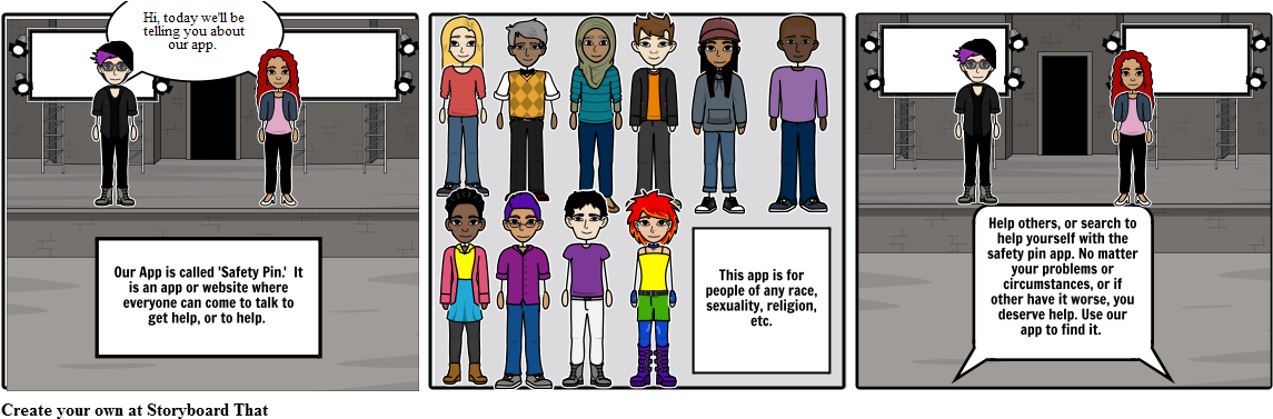 Safety Pin - Cartoon (1164x385), Png Download