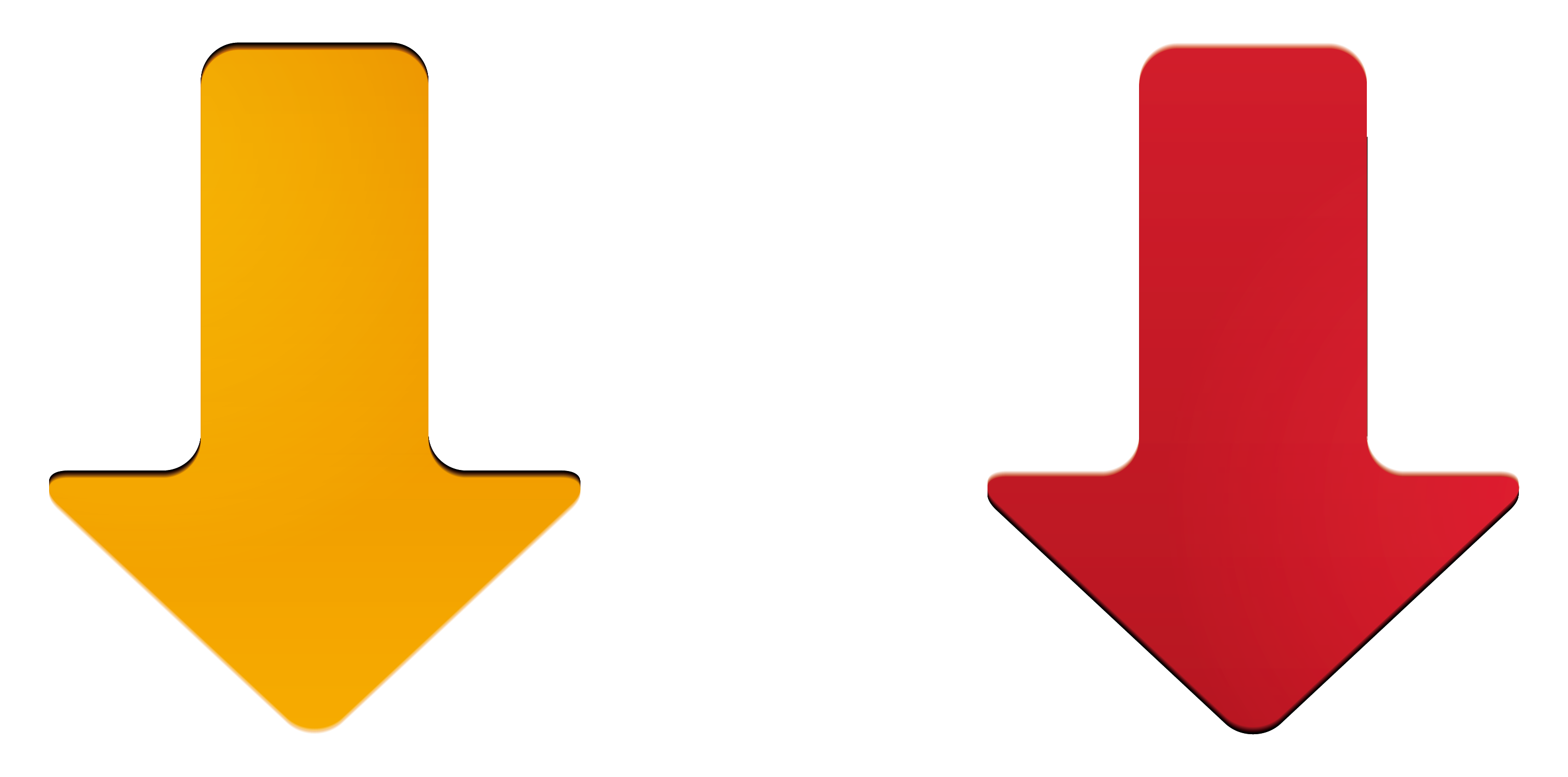 Down Arrow Png Image Fleche Vers Le Bas Rouge 3001x1488 Png Download