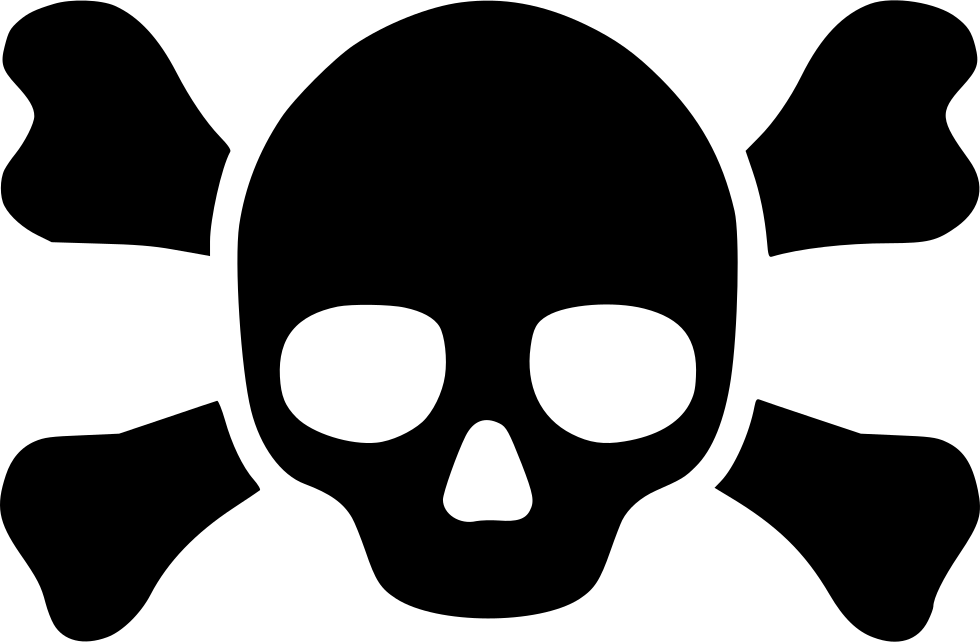 Skull Crossbones Png - Skull And Cross Bones (980x642), Png Download