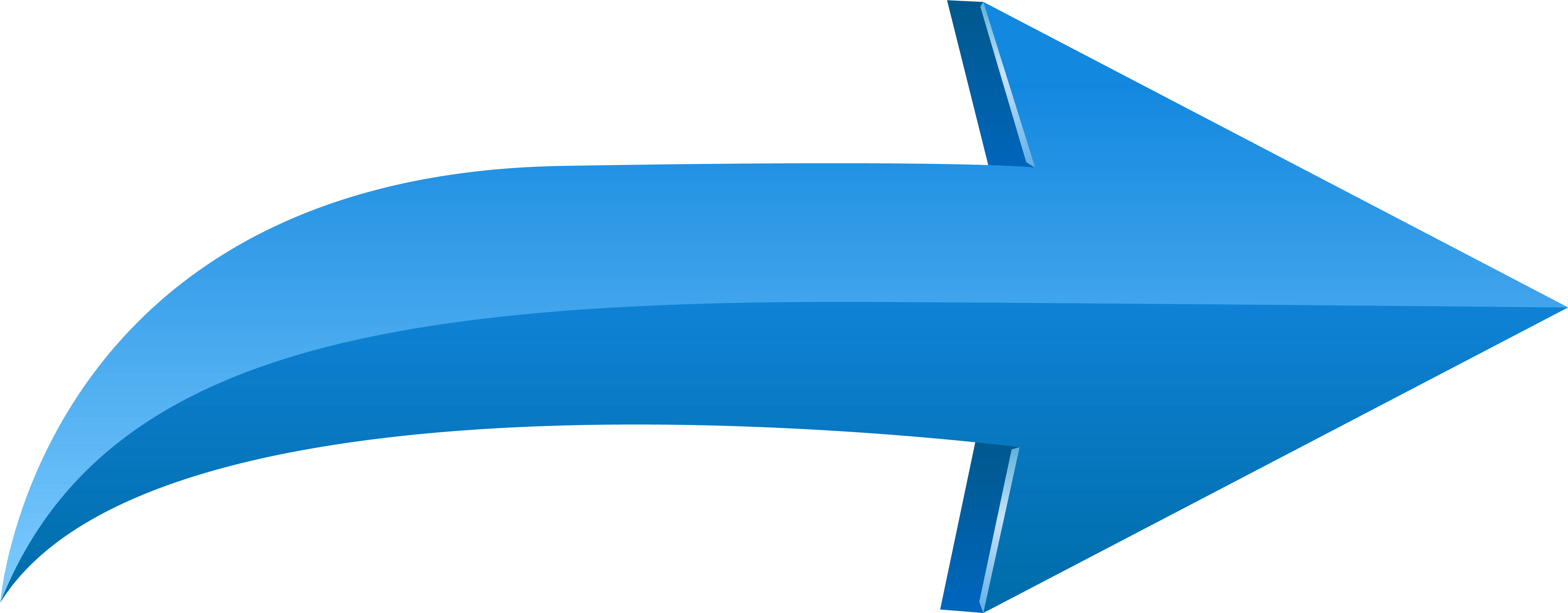 Blue Arrow Transparent Background (6248x2440), Png Download