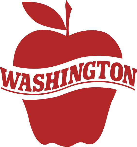 Washington Apple Logo (566x609), Png Download