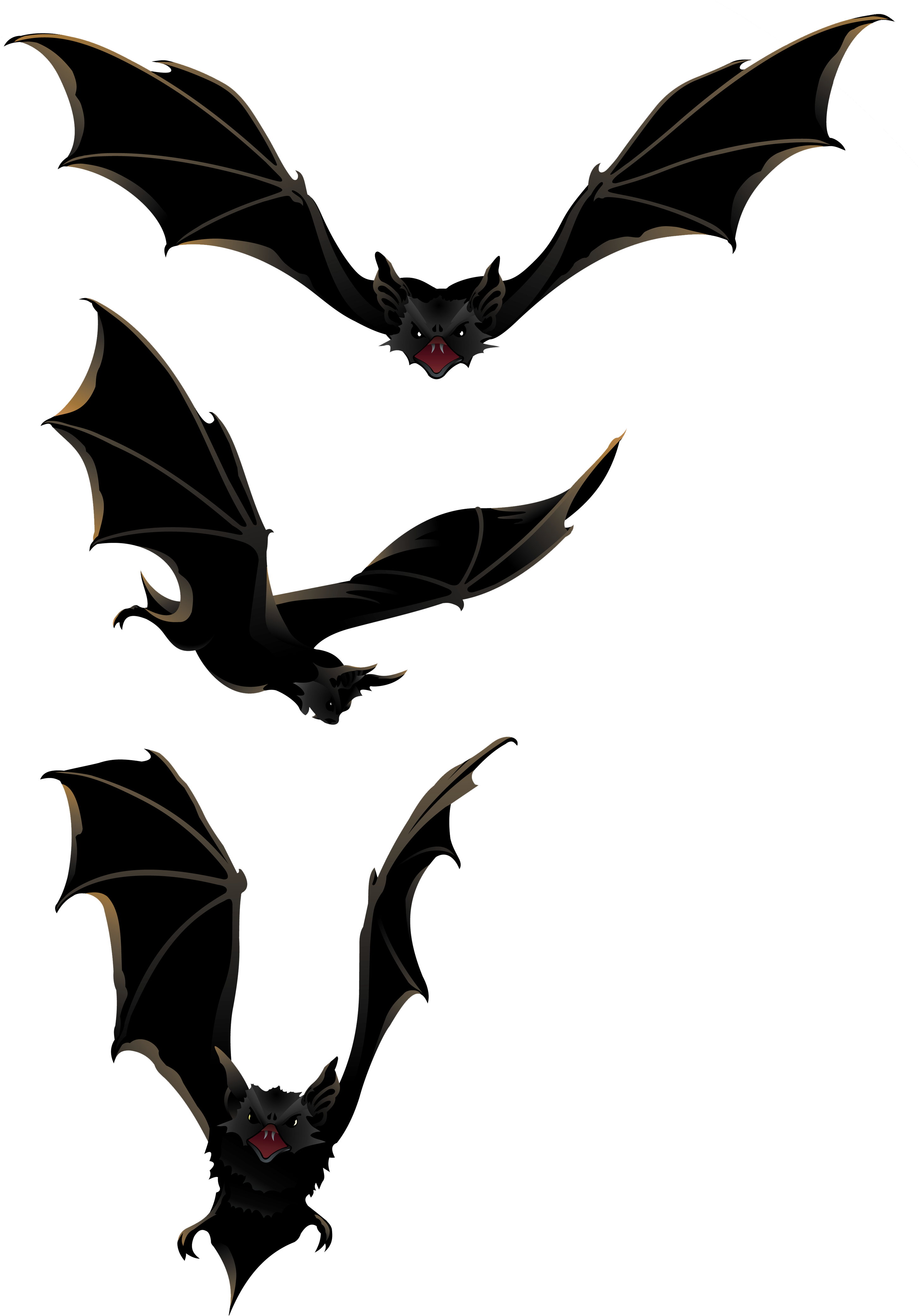 Halloween Clipart Watercolor - Bats Clipart (2946x4229), Png Download