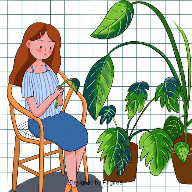 Cartoon Hand-painted Simple Flower Pot Flower Design, - Design (640x640 ...