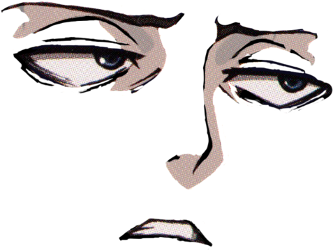 Tired Face Roblox Manga - Anime Face Png (420x420), Png Download