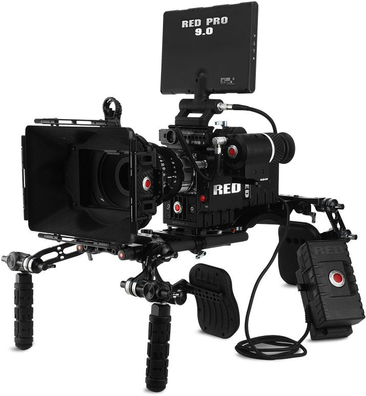 Download Epic X Red Camera - Red Helium Shoulder Rig | Transparent PNG ...