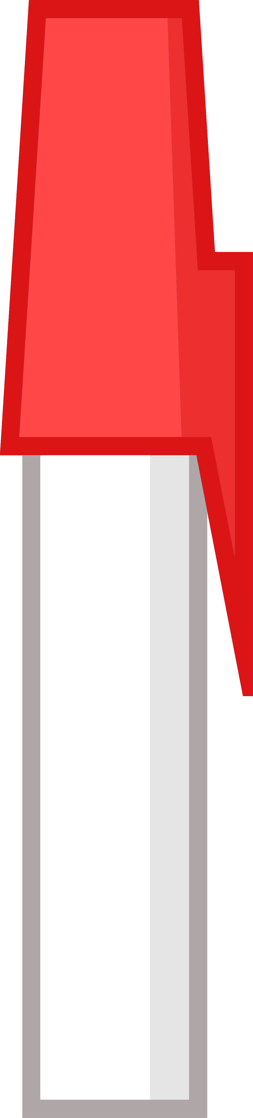 Red Pen - Red Pen Body Bfdi (447x1971), Png Download