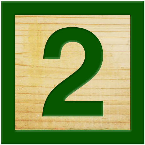 Building Block Two - Number (500x500), Png Download