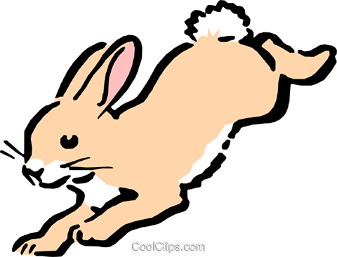 Cartoon Rabbit - Animals That Move Fast Clipart (480x366), Png Download