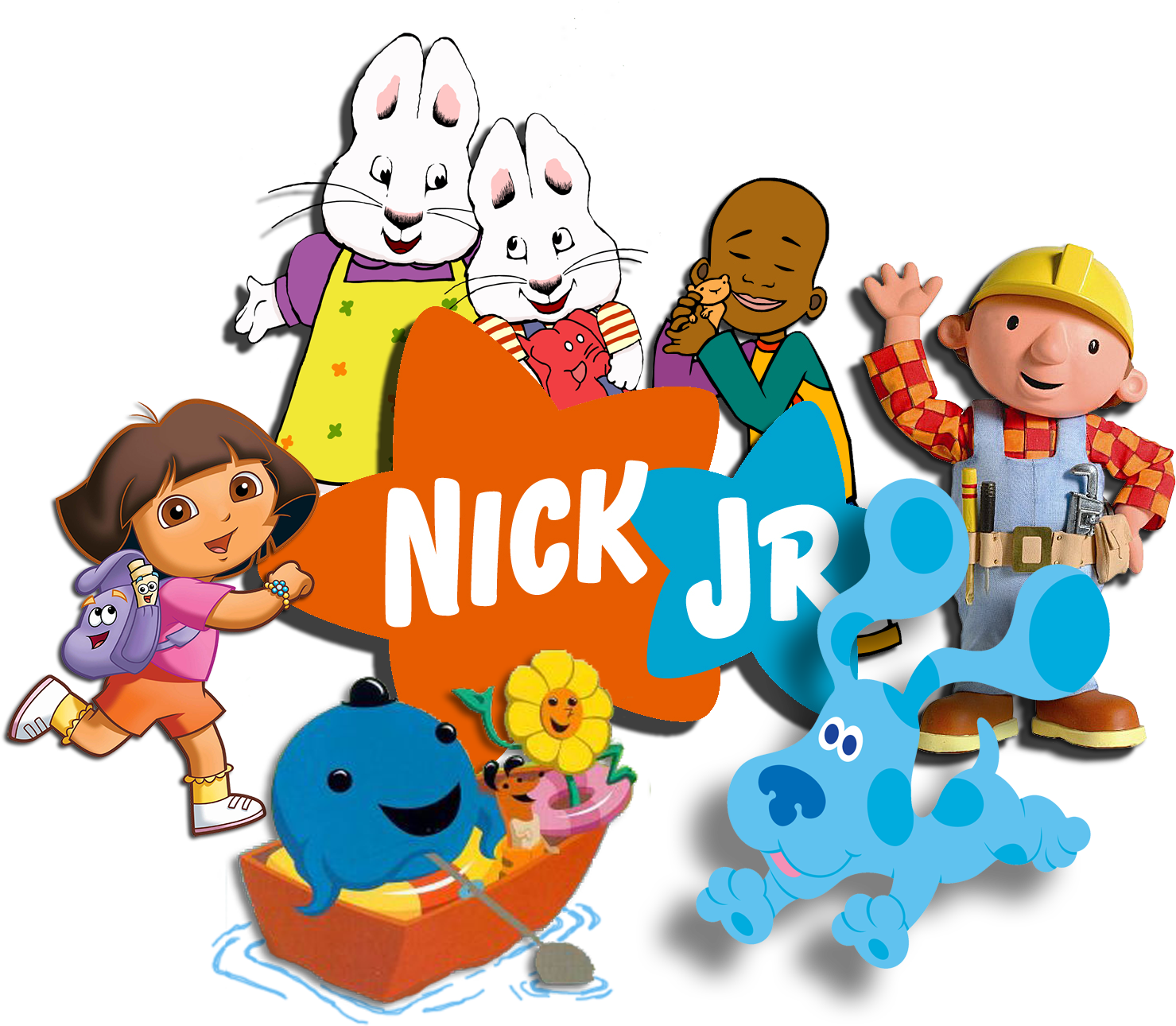Download Nick Jr Logo With Max And Ruby, Little Bill, Bob The - Nick Jr ...