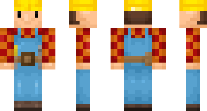 Download Bob The Builder Minecraft Skin | Transparent PNG Download | SeekPNG
