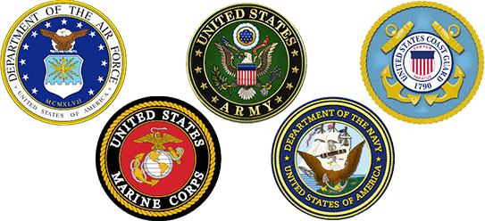 Us Military Logos Png 2 - Armed Forces Logos Png (543x248), Png Download