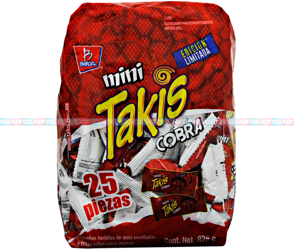 Barcel Mini Takis Cobra 3/25 $269 - Mini Takis Fuego (25 Bags-1.2oz ...
