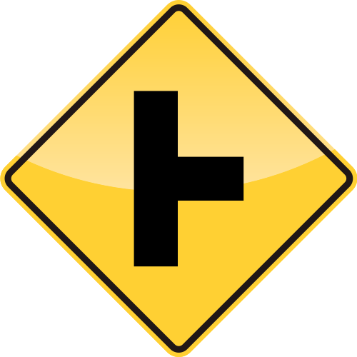 Side Road At A Perpendicular Angle - Approach To Intersection Side Road ...