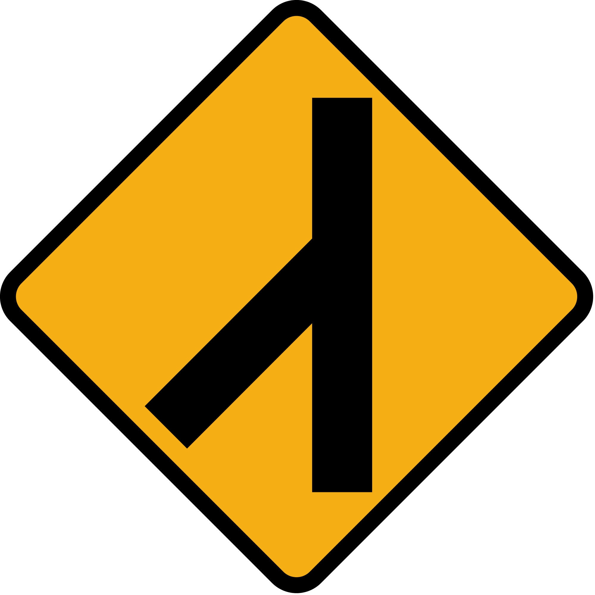 Open - Traffic Merging From Left (2000x2000), Png Download