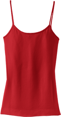Red Spaghetti Strap Top (400x450), Png Download