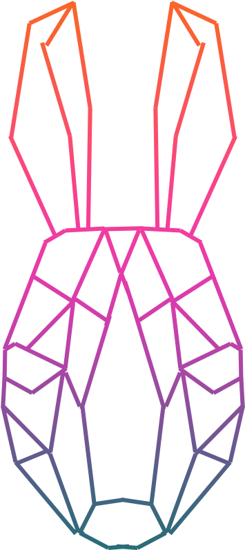 Geo Rabbit Logo Curious Coco - Drawing (564x846), Png Download