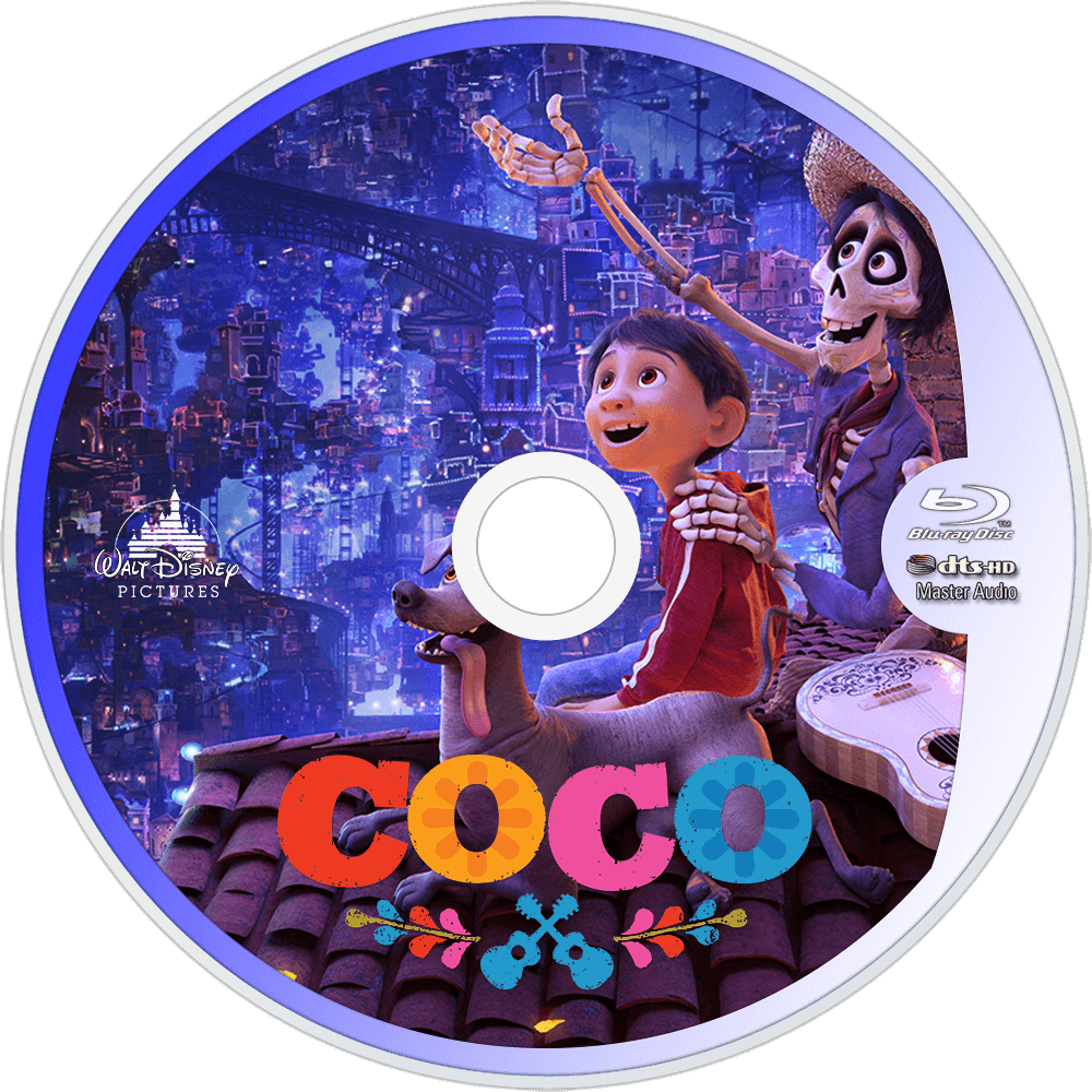 Coco Bluray Disc Image - Coco Blu Ray Cover (1000x1000), Png Download