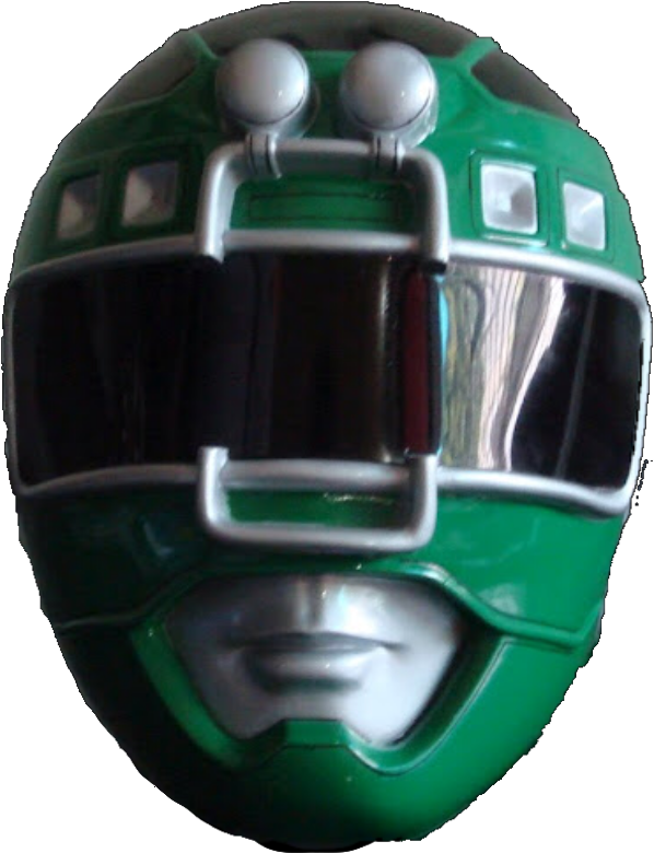 Download Green Turbo Ranger Helmet - Power Rangers Turbo | Transparent ...