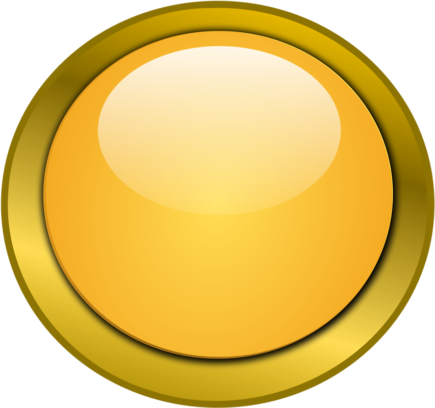 Radio Button Transparent Background Download - Yellow Button With ...