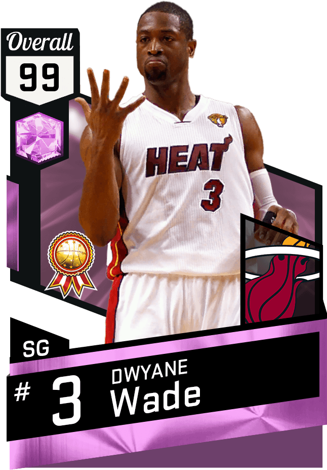 Download Dwyane Wade - Get 99 Overall 2k18 | Transparent PNG Download ...