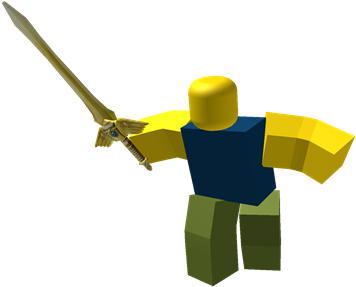 Noob Attack- Golden Sword Gladiator - Roblox Noob With Sword (420x420 ...