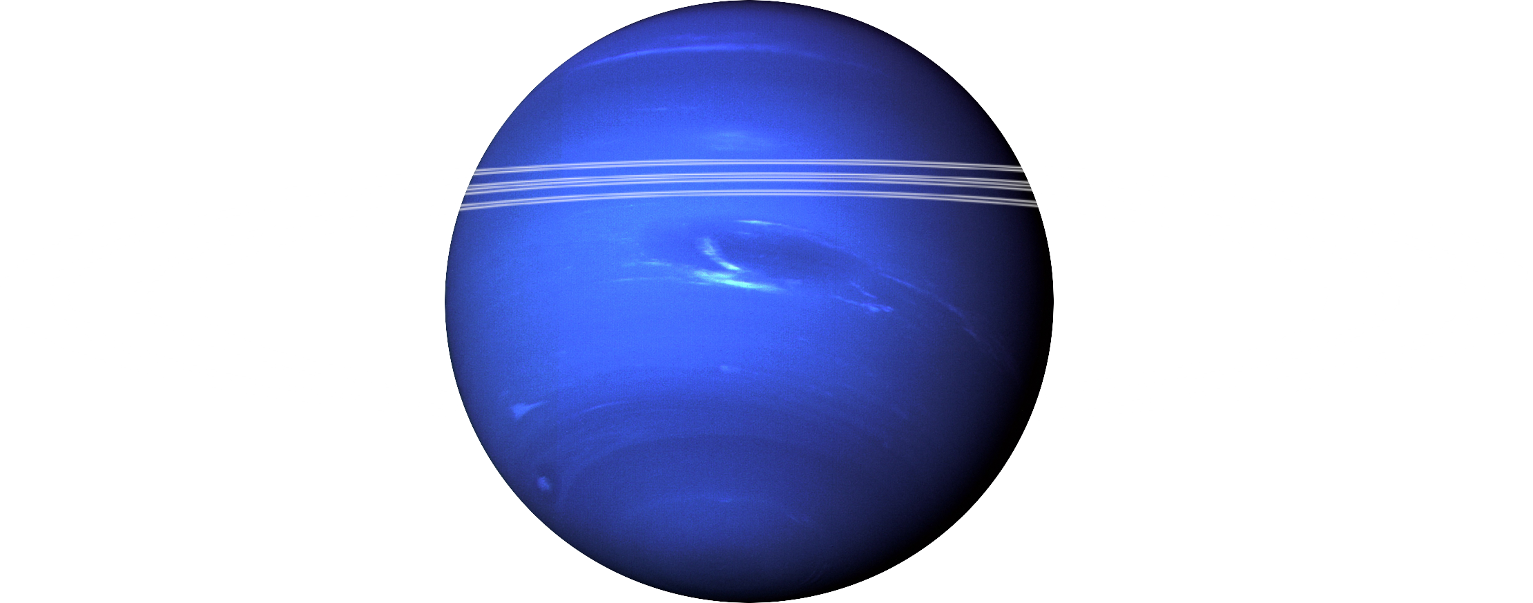Neptune With Rings - Neptune (2220x873), Png Download