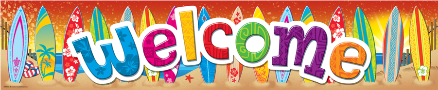 Tcr5388 Surf's Up Welcome Banner Image - Welcome Banner For School ...