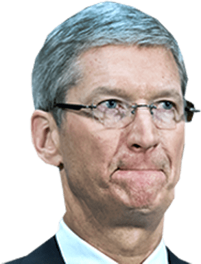 Tim Cook Thinking - Clip Art (400x400), Png Download