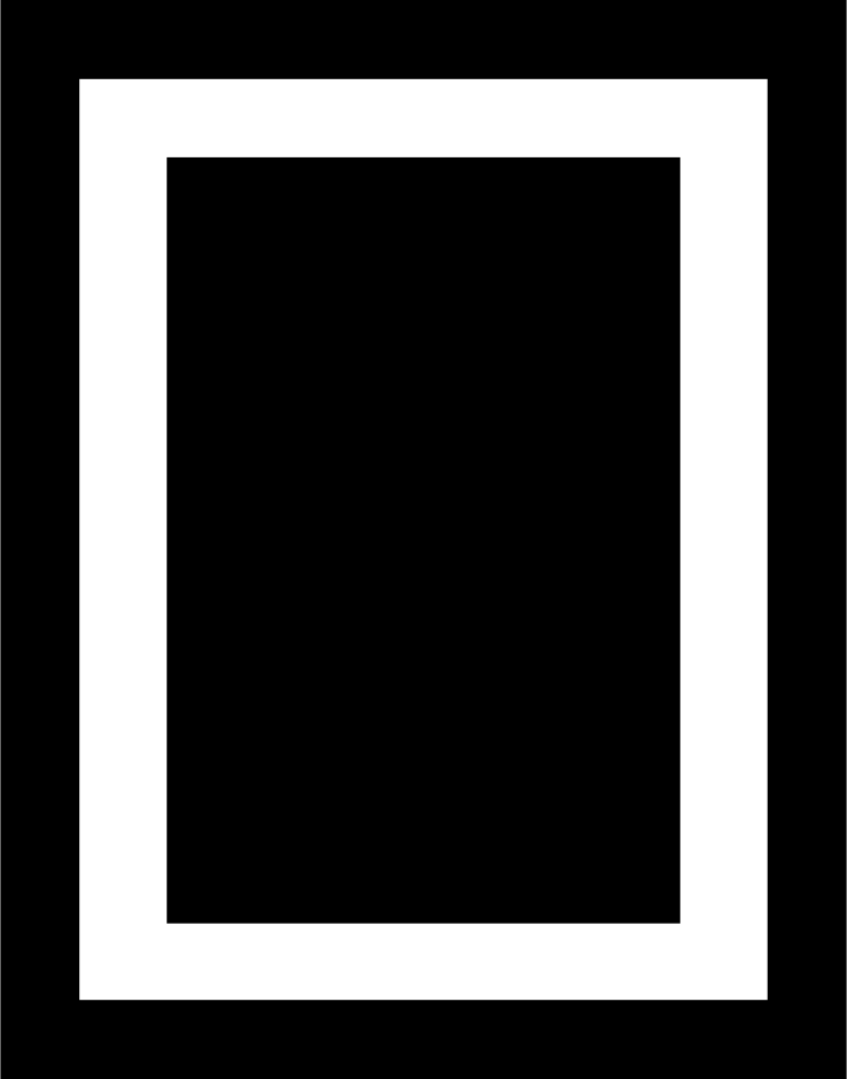 Vertical Rectangle With Frame - Publication (770x980), Png Download