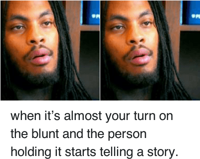 Blunts, Weed, And Personal - Holding Blunt Too Long Meme (400x333), Png ...