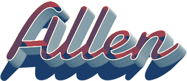 Allen 3d Letter Png Name - Allen Name Tag (1816x540), Png Download