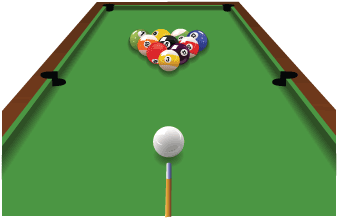 Run The Table Pool Contest - 8 Ball Table Png (540x225), Png Download