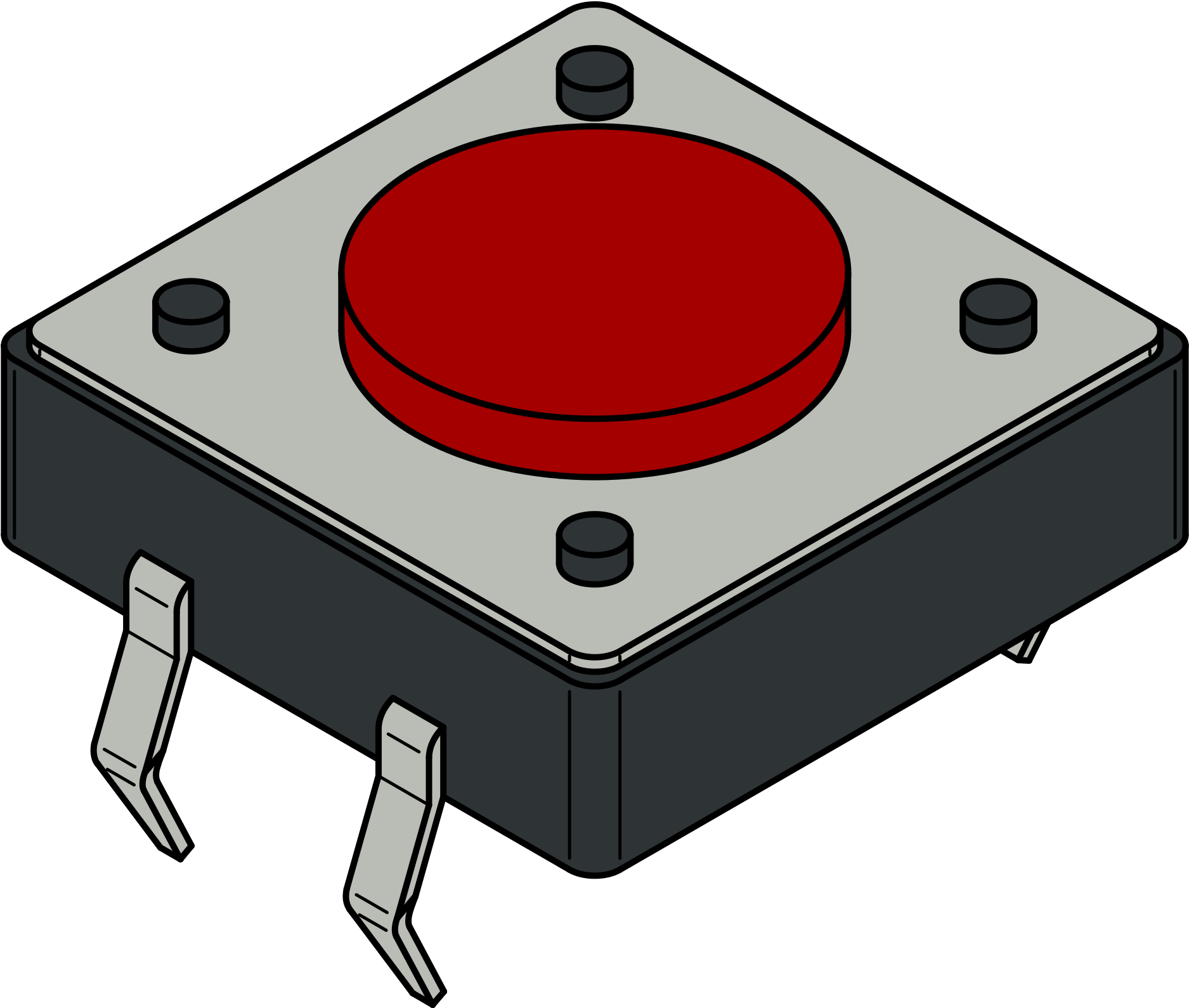 Open - Push Button Switch Png (2000x1650), Png Download