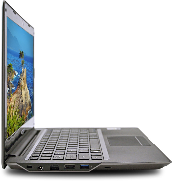 Laptop Side View Png (600x632), Png Download