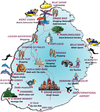 Download Experience Mauritius Original Map - Place To Visit In ...