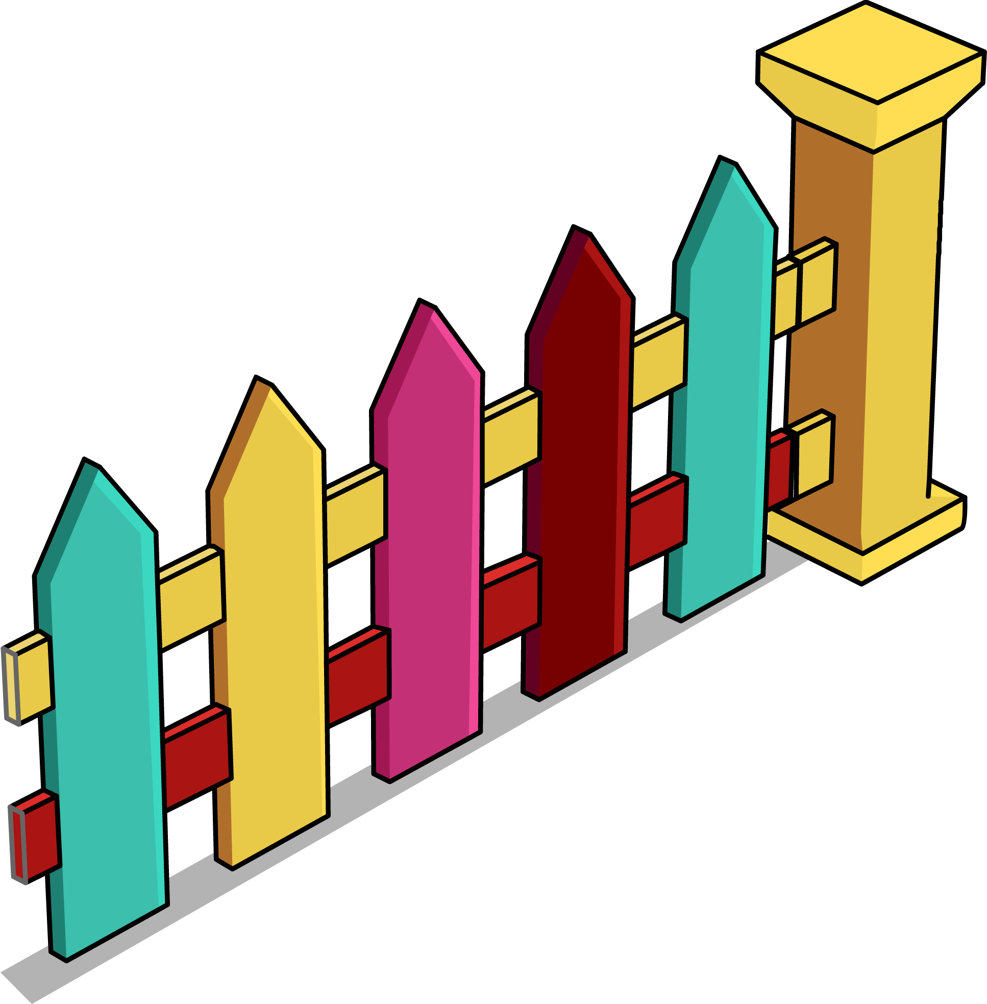 Fair Fence Sprite 019 - Portable Network Graphics (1934x1967), Png Download