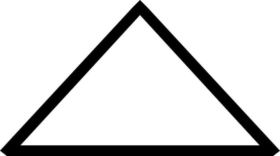 Download Triangle Outline - - White Triangle Black Outline ...