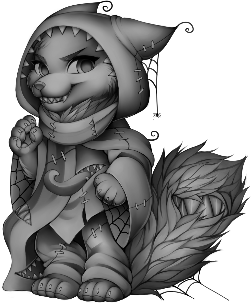 Spooky Fox Base - Spooky Fox Furvilla Base (1119x1280), Png Download
