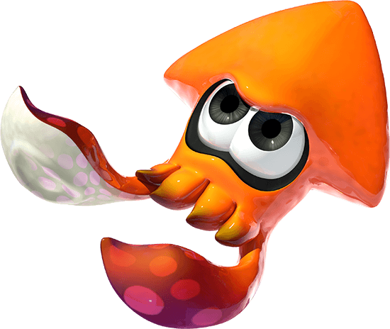 Splatoon 2 Squid Png - Splatoon Inkling Squid Orange (550x464), Png ...